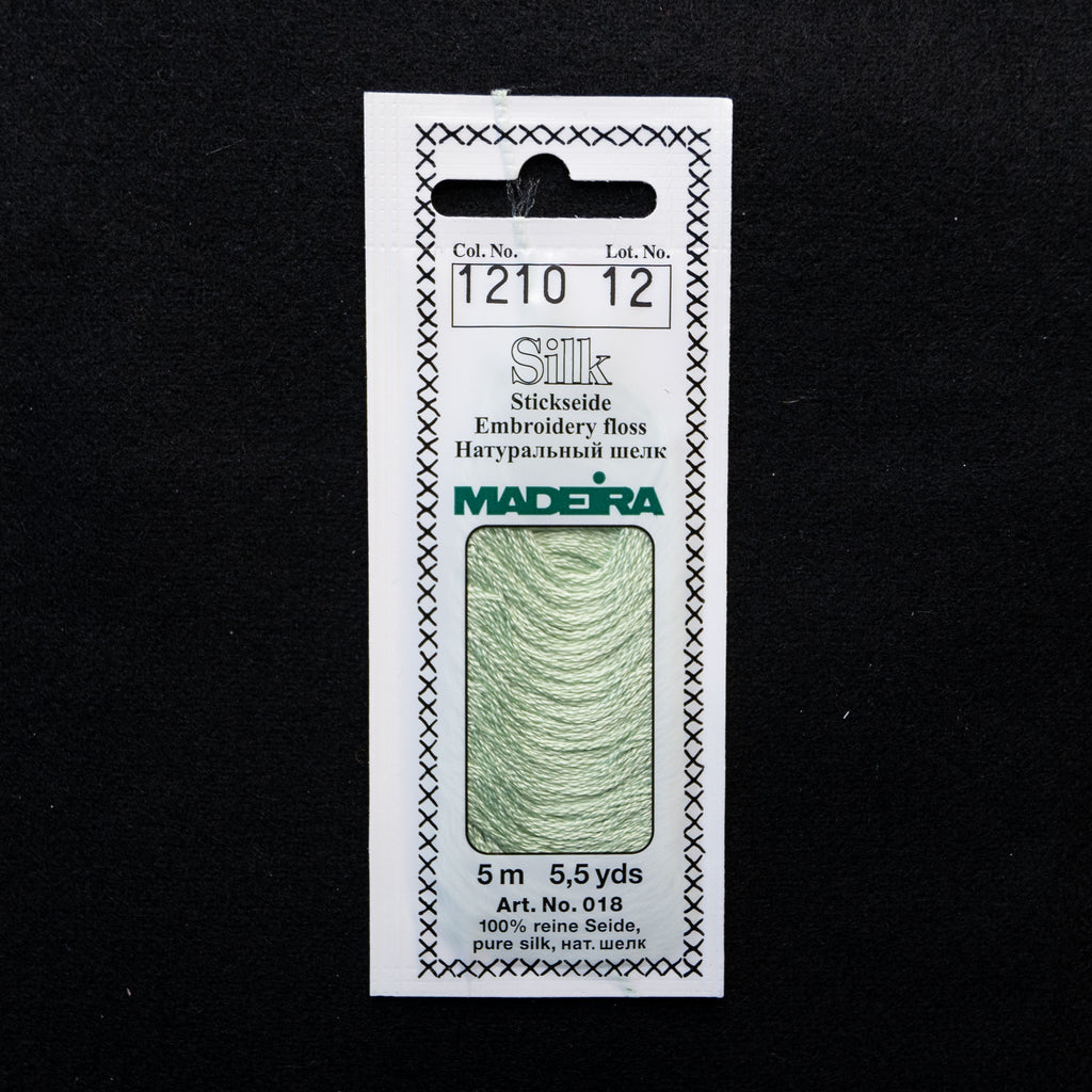 Broderigarn - Silke - Madeira - Pastellgrønn 1210 – Sidserk AS